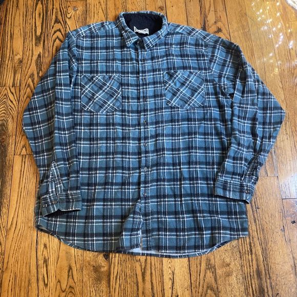 Haband | Shirts | Vintage Xl Tall Light Blue Plaid Flannel Button Up 9s ...